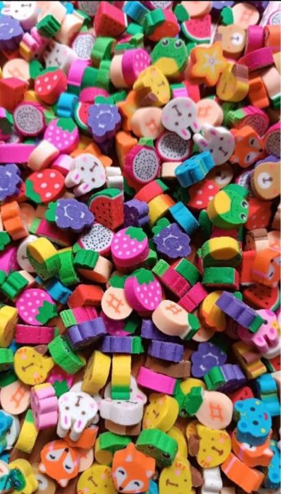 SBPS 30pcs Penghapus Pensil Mini Mix Motif Hapusan Tulisan Stationery ...