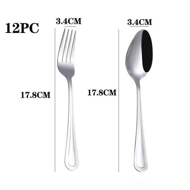 kitchen wares and utensils spoon and pork set Stainless Steel Thick ...