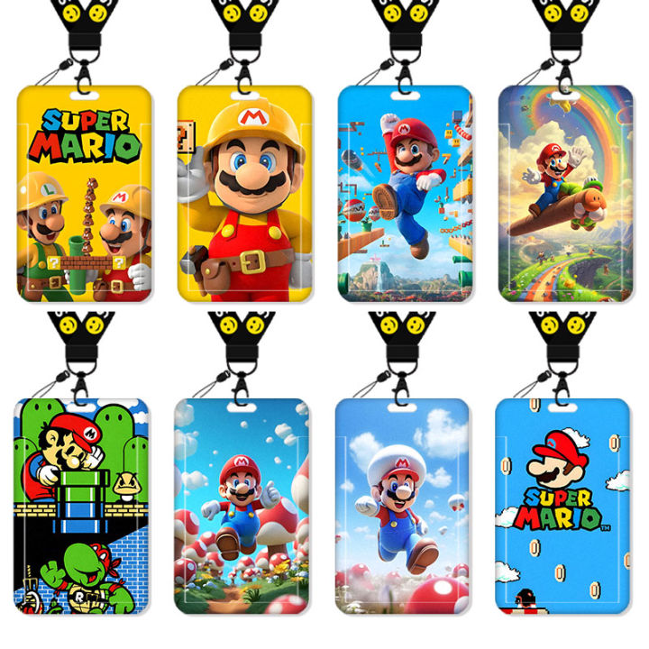 Super Mario Card Holder Lunch Card School Bus Student ID Work Badge ...