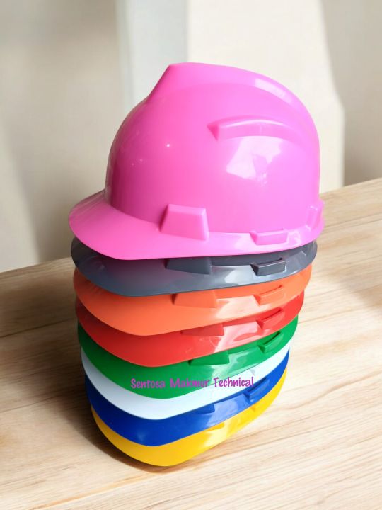 ENZO Helm Helmet Safety V Guard Proyek Putar Fastrack KUNING / PUTIH ...