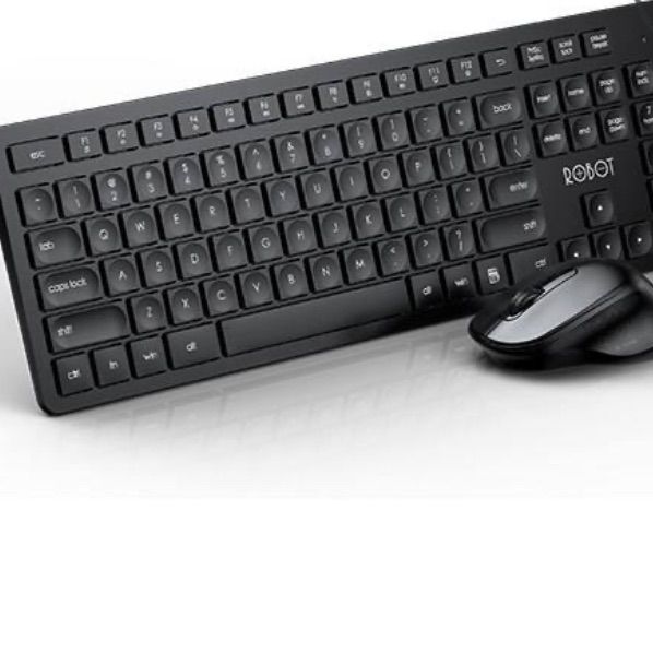 Keyboard and Mouse Combo Robot KM4000 Wireless Silent Key Black ...