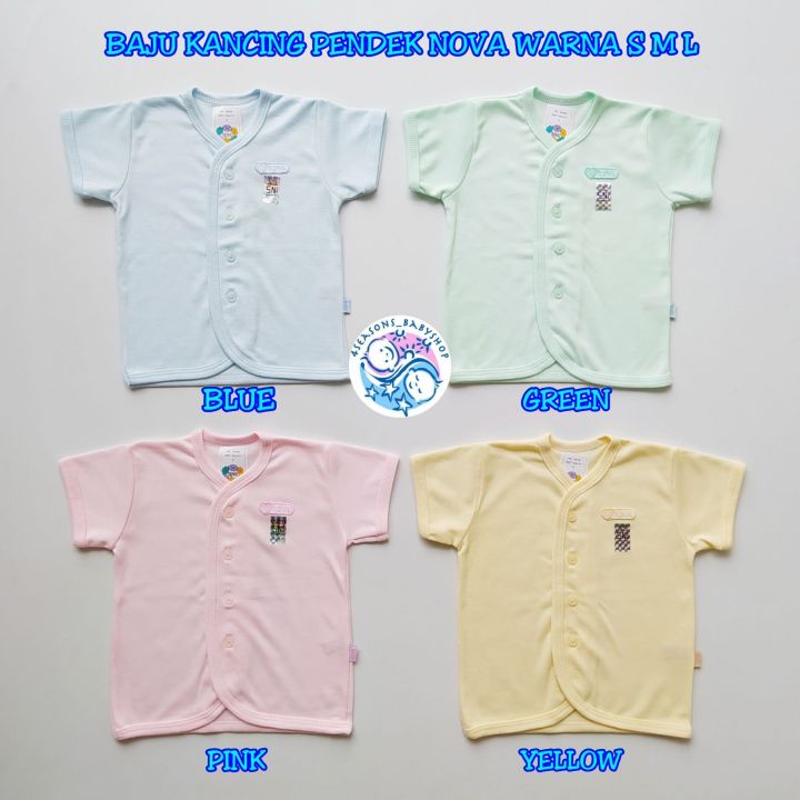 BAJU KANCING PENDEK NOVA WARNA S M L | Lazada Indonesia