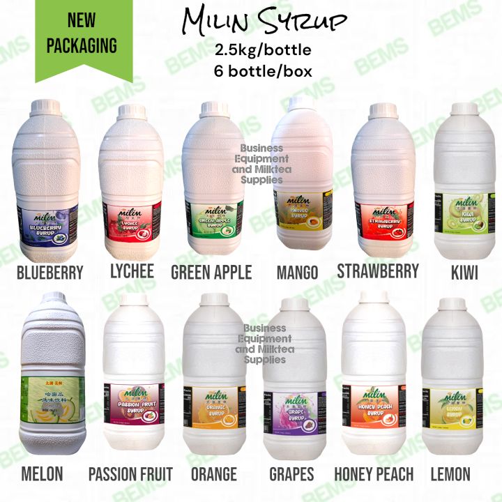 Milin Concentrated Fruit Flavored syrup for Fruit tea Milktea Juice 2 ...