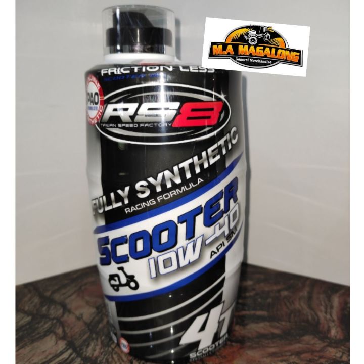 RS8 FULLY SYNTHETIC 4T SCOOTER 10W-40 API SM 1LITER | Lazada PH