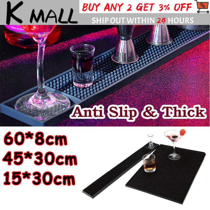 Black Bar Mat Rubber Bar Service Spill Mat Rubber Bar Mat Bar Runner ...