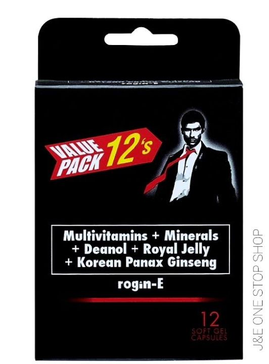 ROGIN E Multivitamins + Minerals + Royal Jelly + Deanol + Korean Panax ...
