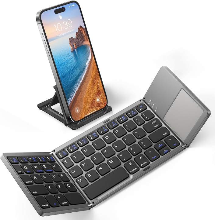 JOMAA Foldable Wireless Mobile Phone Keyboard Ultra Slim Touchpad ...