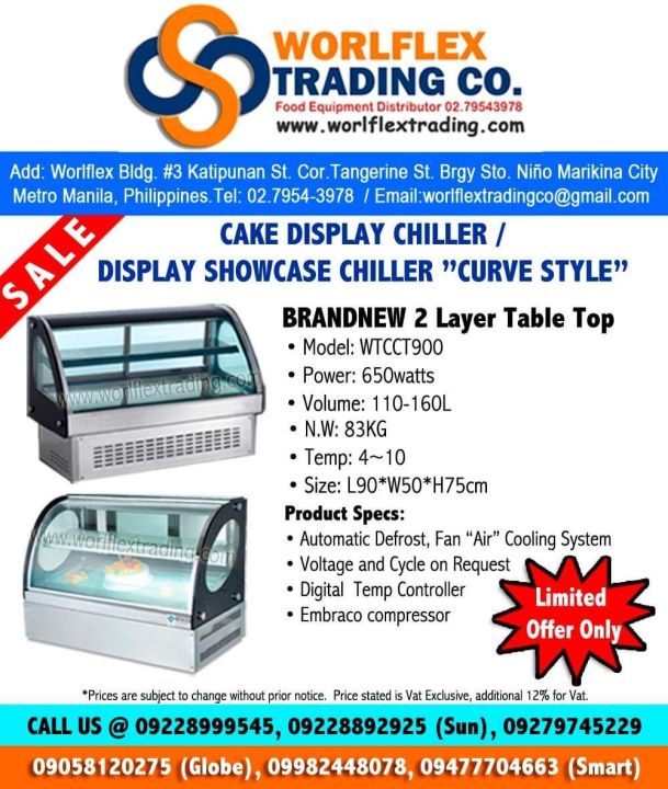 Cake Chiller Showcase Counter Top 2Layers | Lazada PH