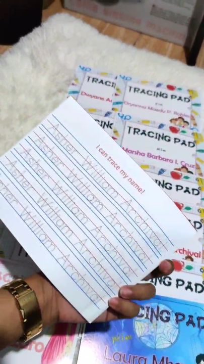 TRACING PAD FOR KIDS 25 ,40 & 80 Pages 70gsm Customized Name | Lazada PH