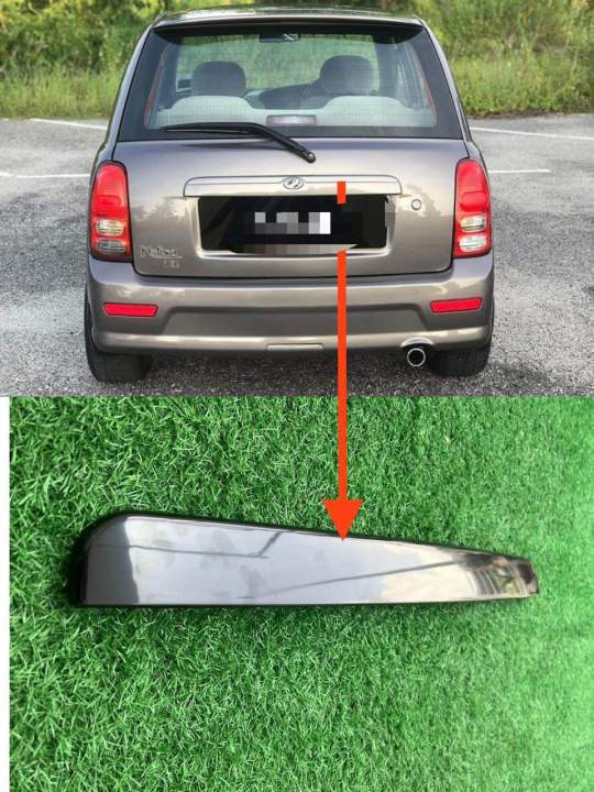 Perodua Kelisa Rear Trunk Lid Garnish Kelisa Rear Bonnet Garnish Black ...