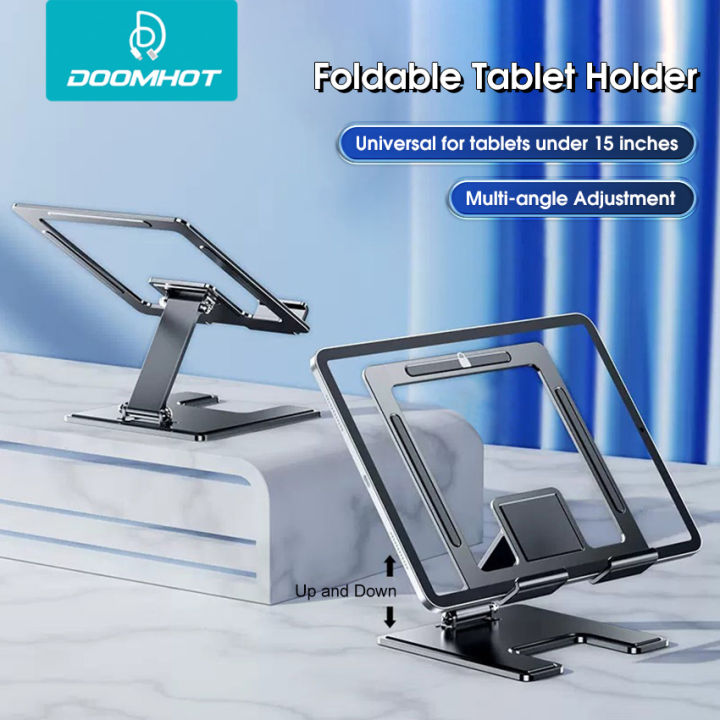 DoomHot Tablet Stand Stable Tablet Holder Universal Folding Desktop ...
