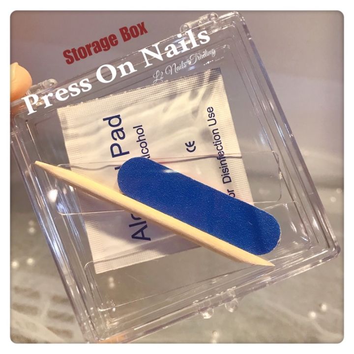 L2 Nails PressOn nails storage box fake nail tools 高端穿戴甲收纳盒人气透明双面翻盖美甲工具 ...