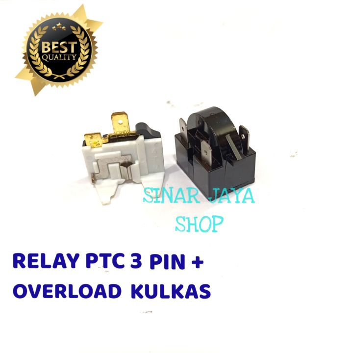 RELAY PTC 3 PIN + OVERLOAD KULKAS 2 PINTU MULTY | Lazada Indonesia