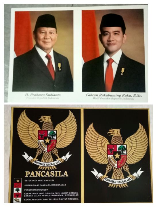 Poster Prabowo gibran presiden wapres pancasila dan garuda | Lazada ...