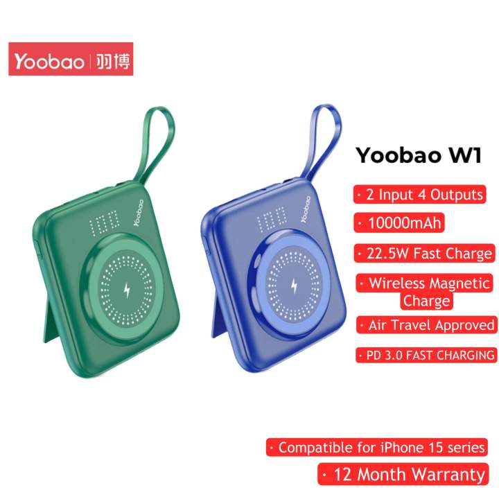 Yoobao W1 10000mAh 22.5w Fast Charging PD20W SCP22.5W Mini Power Bank ...