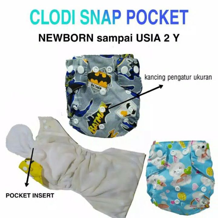 COD PAMPERS POPOK CLODI ANAK SNAP PEREKAT (MUAT 0-3 TAHUN) DAPAT DICUCI ...