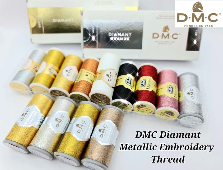 DMC Diamant and Diamant Grande metallic thread for embroidery, tatting ...