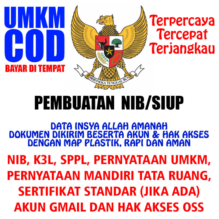 NIB (IZIN USAHA OSS RBA) | Lazada Indonesia