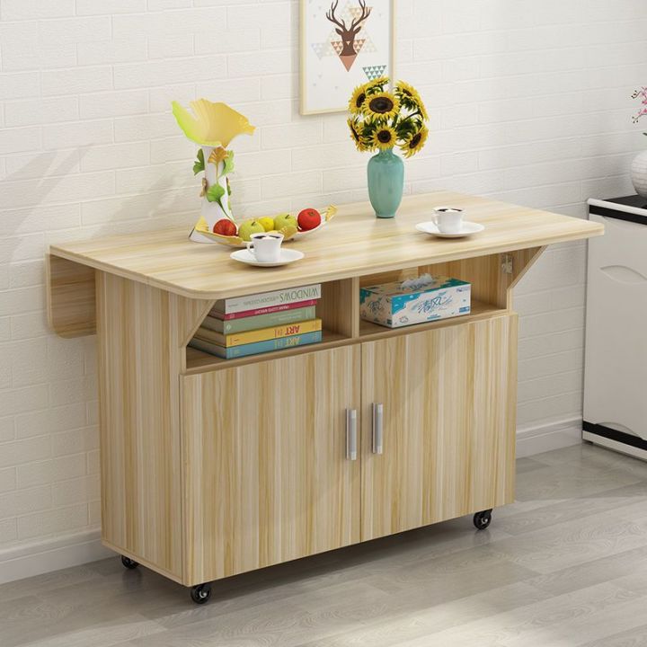 Folding Dining Table Household Small Apartment Movable Retractable ...