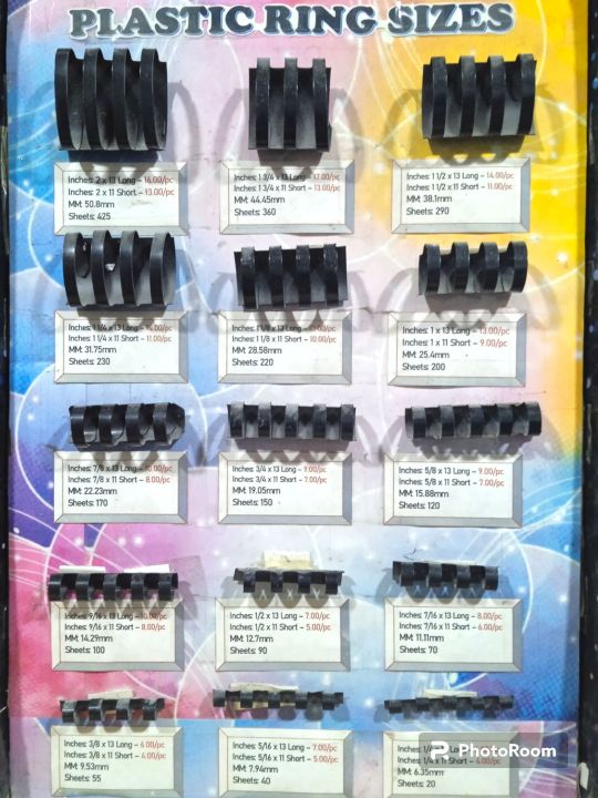 PLASTIC RING FOR BOOK BINDING(PER SIZE) | Lazada PH