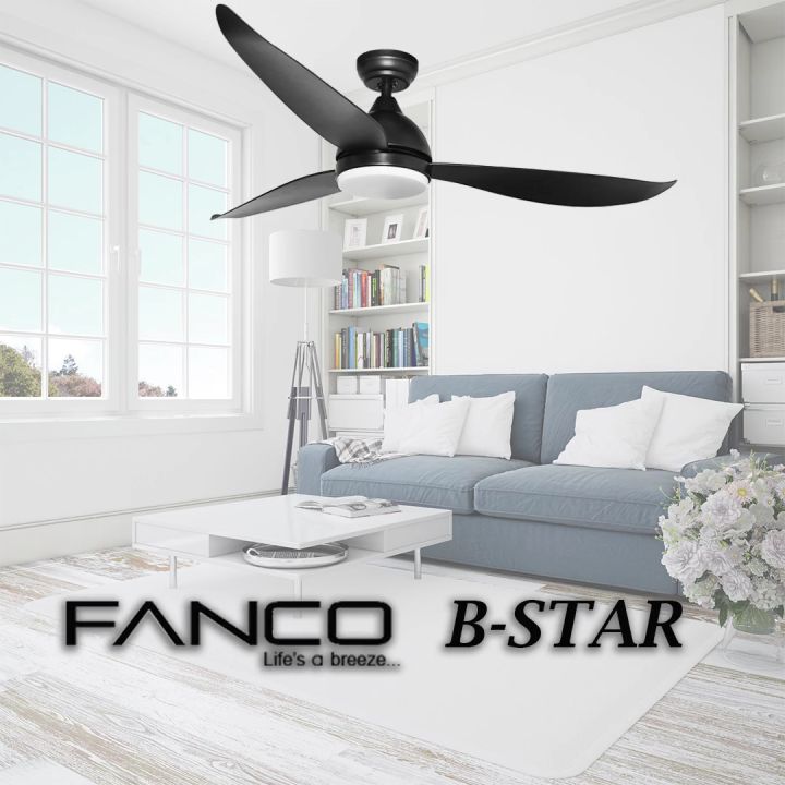 FANCO B-Star ceiling fan DC motor with 3 tone LED light 24w remote ...