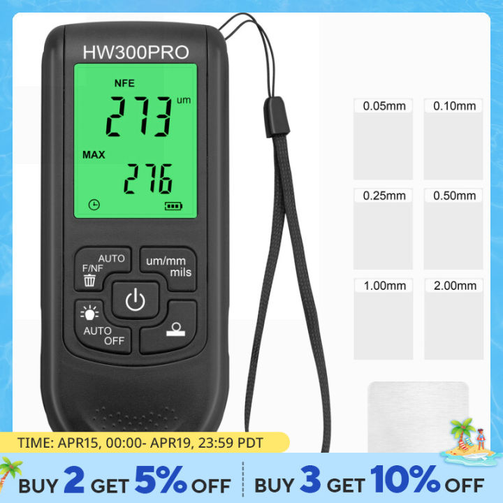 Coating Thickness Gauge 0-2000UM Digital Paint Depth Gauge F/nf ...