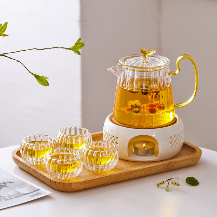 Light Luxury Afternoon Tea Set Tea Cup Heat-Resistant Glass Heating ...