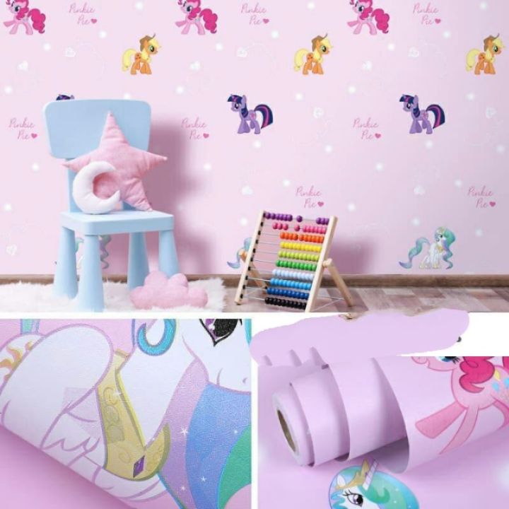 WALLPAPER DINDING MOTIF LABUBU UNICORN KUDA PONI KARTUN ANIMASI - COD ...