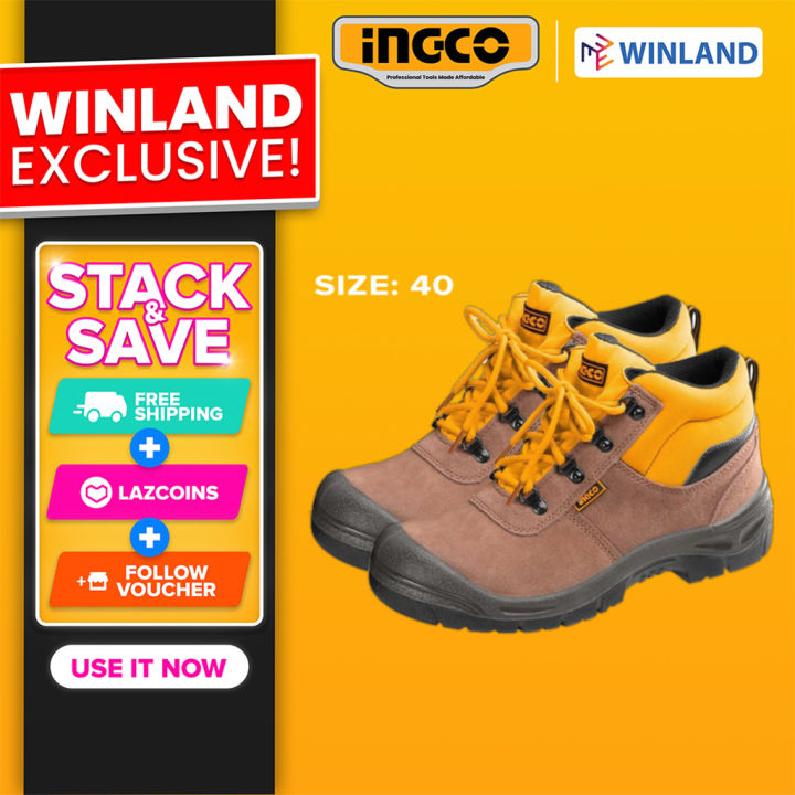 Ingco by Winland Safety Boots Work Shoes SSH02SB ING-HT | Lazada PH