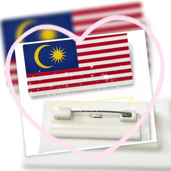 Bendera Malaysia / Badge Bendera Malaysia / Acrylic Bendera Malaysia ...