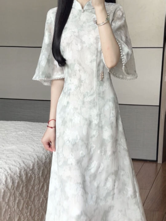 Elegant Simple Style Qipao Young Refreshed Version Improved Qipao Dress ...
