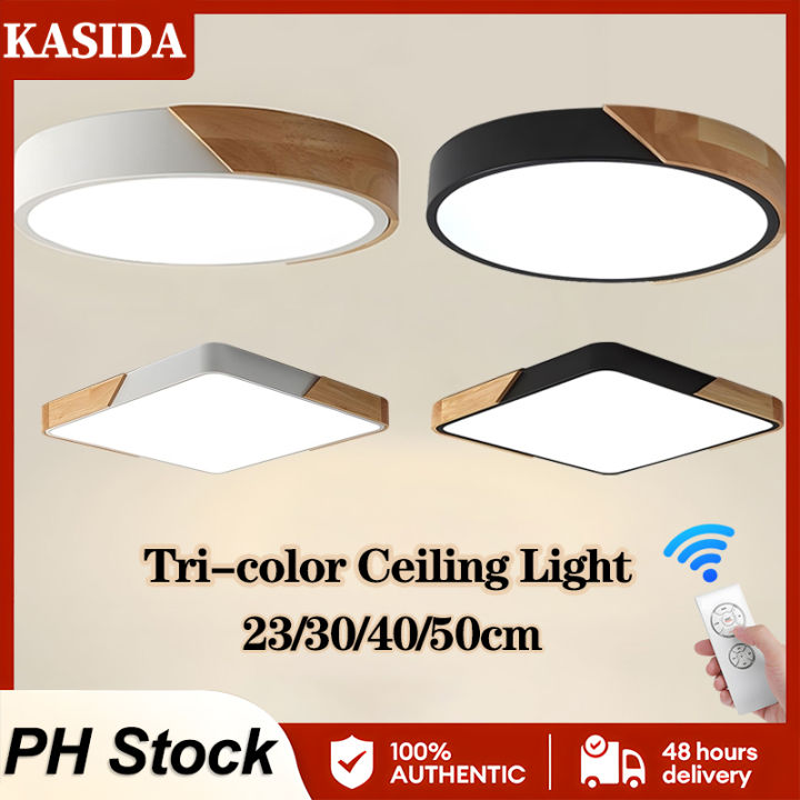 KASIDA ceiling light with remote modern design TriColor Dimmable led ...