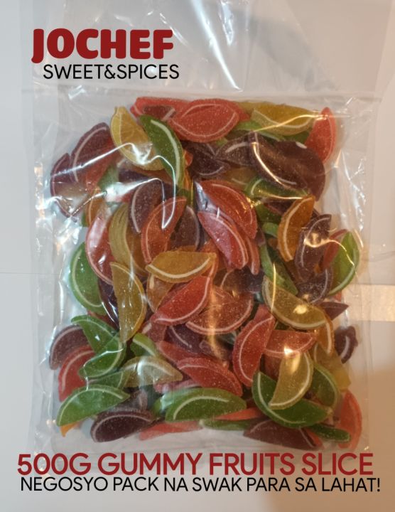 500g gummy fruit slice Negosyo pack Gummy sweet candies and kutkutin ...