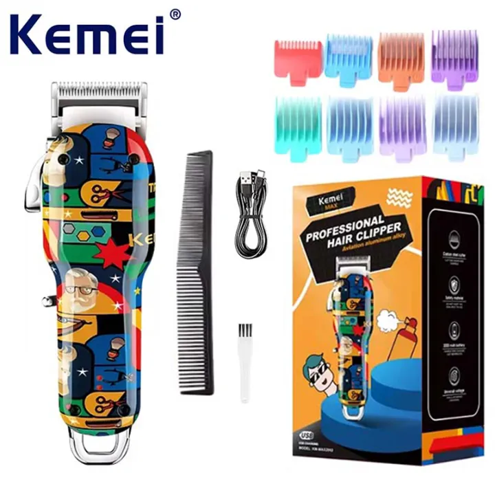 Kemei KM-MAX2092 Rechargeable Hair Cutting Machine Electric Hair ...