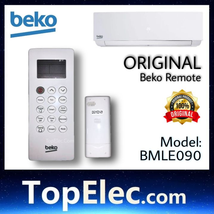 Beko Original Aircond Remote Control BMLE090 non inverter controller ... Beko Original Aircond Remote Control BMLE090 non inverter controller ...