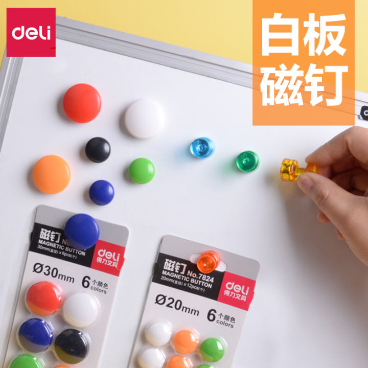 Deli 7824 Magnetic Nail Cute Multicolor, Large round Whiteboard Strong ...