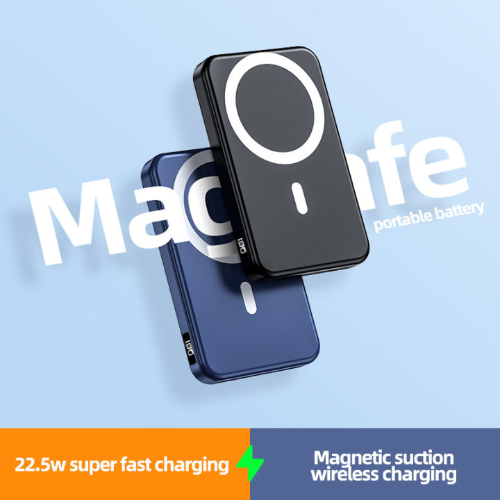 Magnetic Power Bank 5000/10000mAh Magsafe Wireless Charger External ...