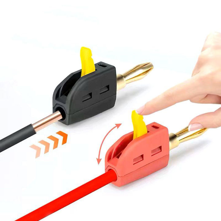 1Pc 4mm Solderless quick connect high current 32A Banana Plug wire ...