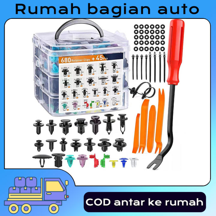 Baut Rivet Mobil/100PCS/225PCS/620PCS/680PCS/Klip Mobil Hibrida ...