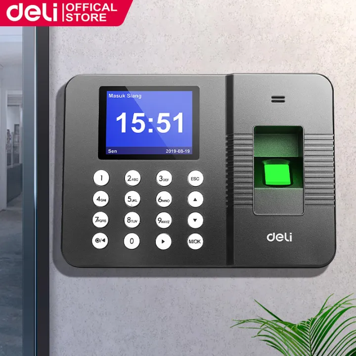 Deli Biometric Fingerprint Scanner Attendance Machine Recognition 2 ...