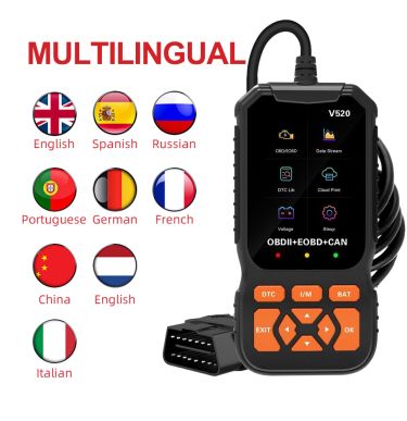 OBDII scanner real-time data car fault diagnosis code reading tool for ...