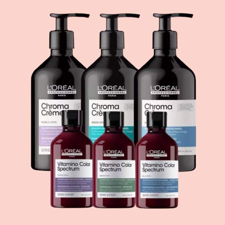 LOREAL CHROMA CREME PURPLE GREEN BLUE & Vitamino Color Spectrum 300 500 ...
