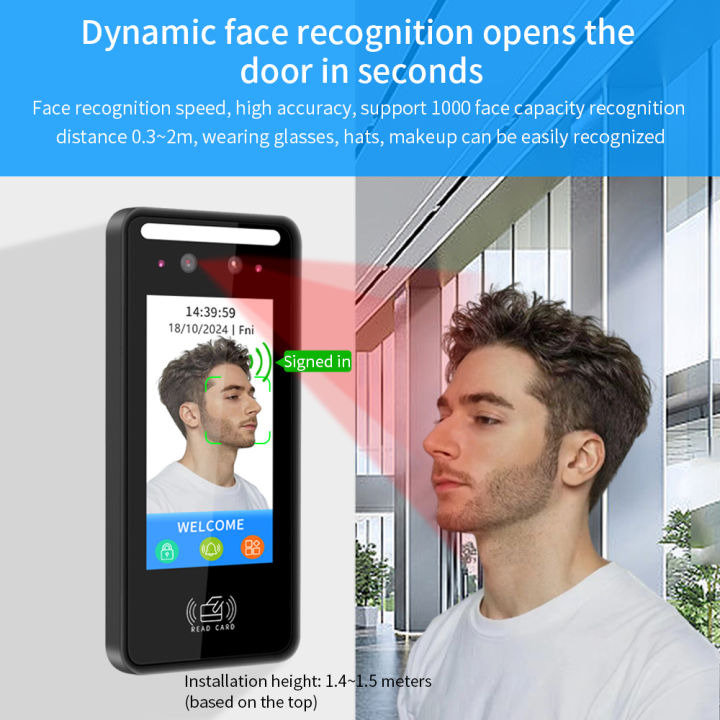 Wall Mount Dynamic facial recognition attendance andaccess control ...