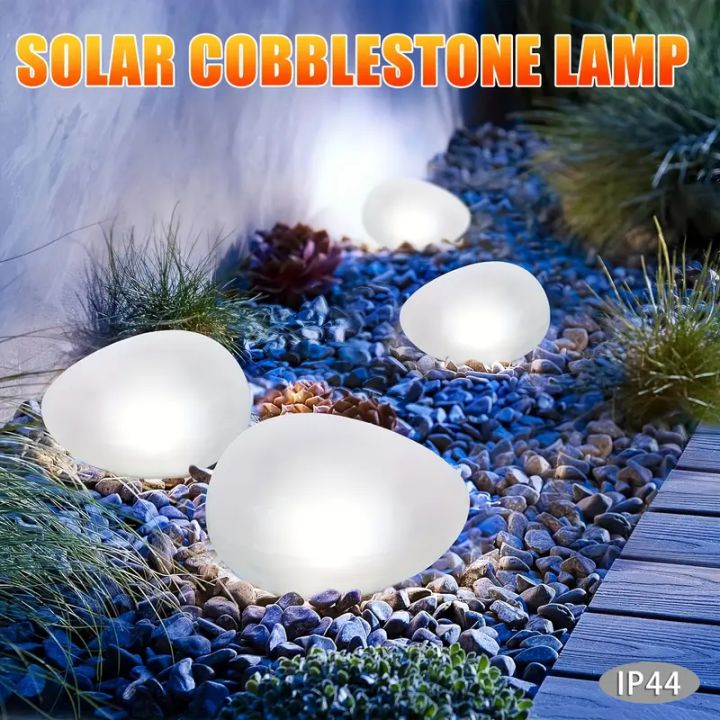 1/2Pack Solar Pebble Lights – Outdoor Waterproof Decor for Garden/Patio ...