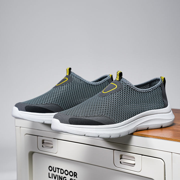 ORNGMALL Mesh Shoes for Men High Quality Sneakers Slip-On Breathable ...