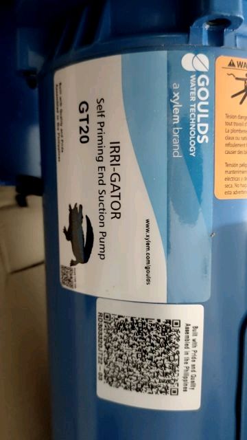 GOULDS GT-20 SELF PRIMING CENTRIFUGAL PUMP GT-20 230V 1PHASE (US ...