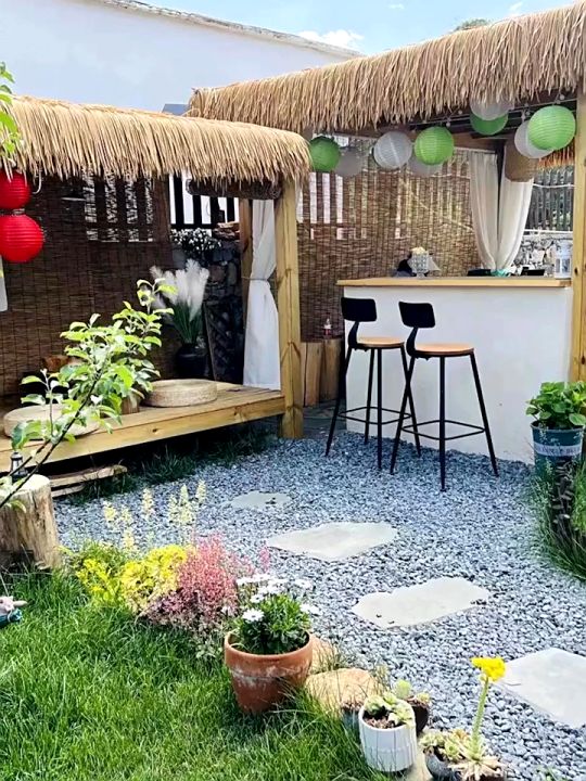 Straw Roof Thatch Panel Palm Thatch Roll Simulation Decoration ...