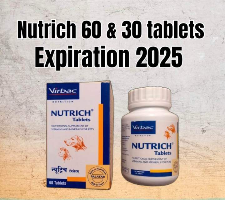 Virbac Nutrich Multivitamin 60 & 30 Tablets | Lazada PH