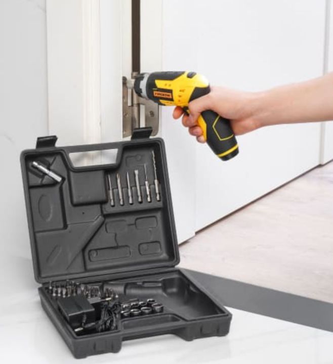 Krisbow Set Cordless Screwdriver Led 3,6v Mesin Bor Obeng Tanpa kabel ...