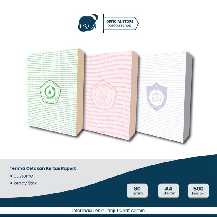 Ready Stok Kertas raport sd K13 A4 1 rim | Lazada Indonesia